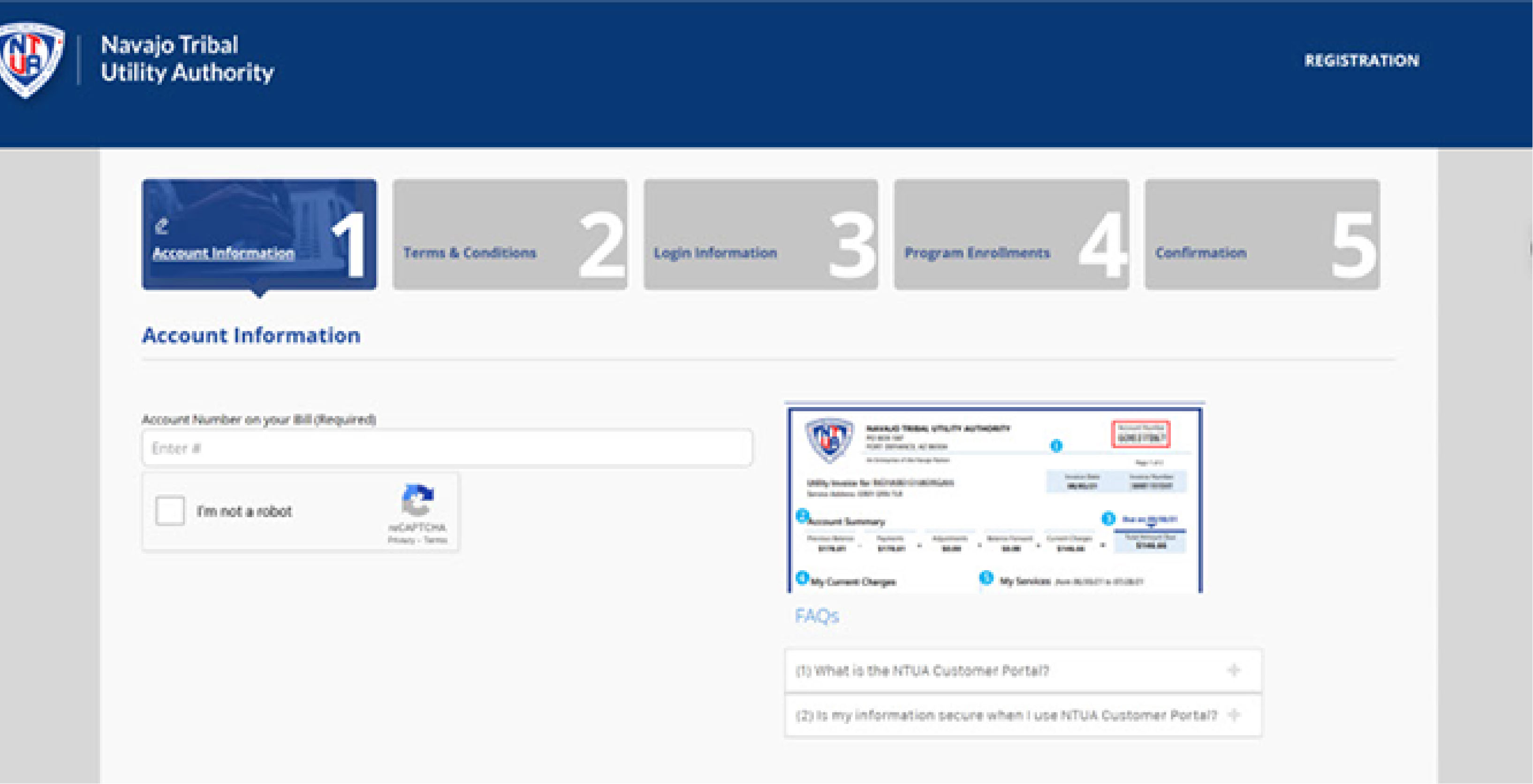 Navajo Tribal Utility Authority CustomerPortaltipsNTUA