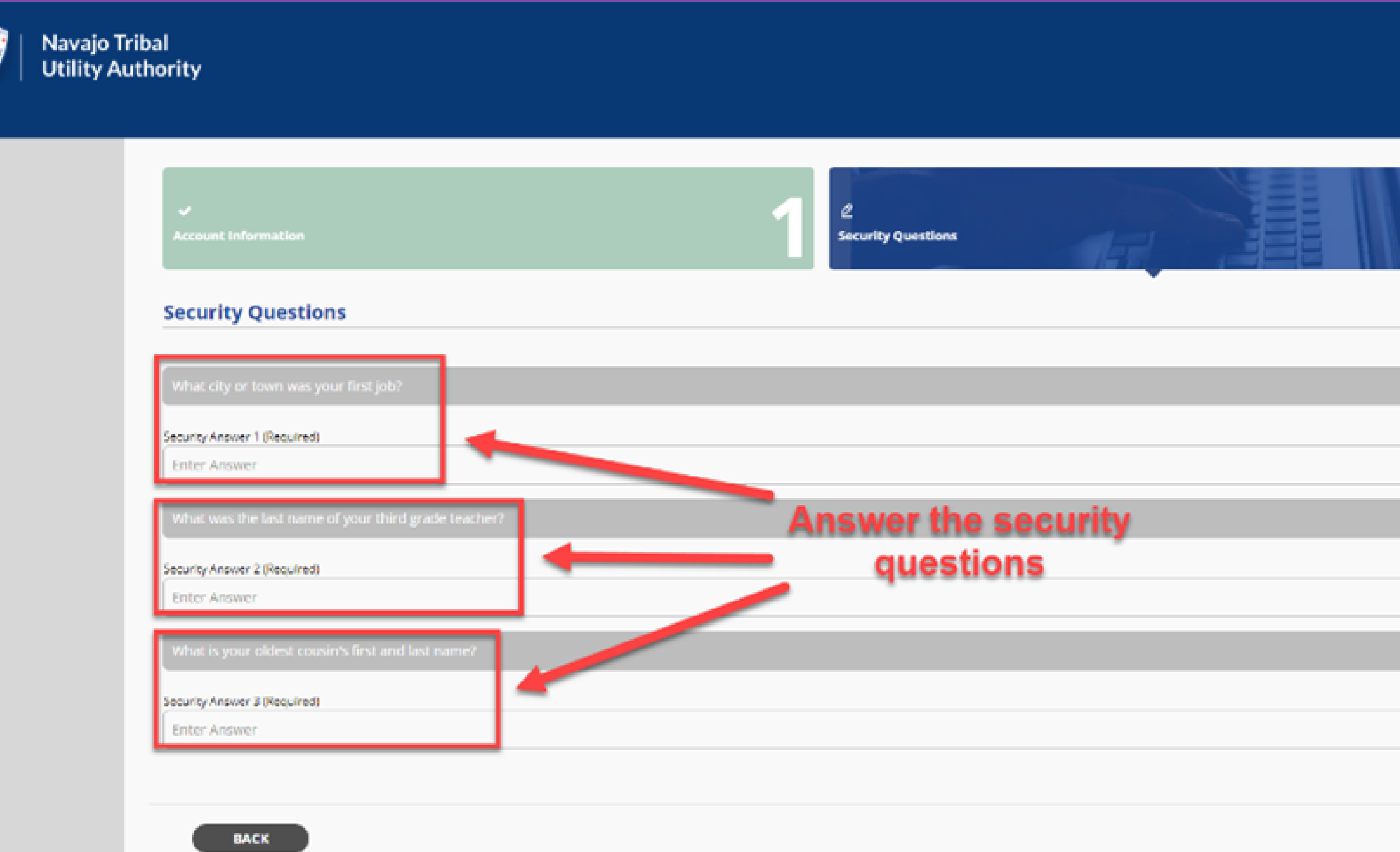 Navajo Tribal Utility Authority CustomerPortaltips