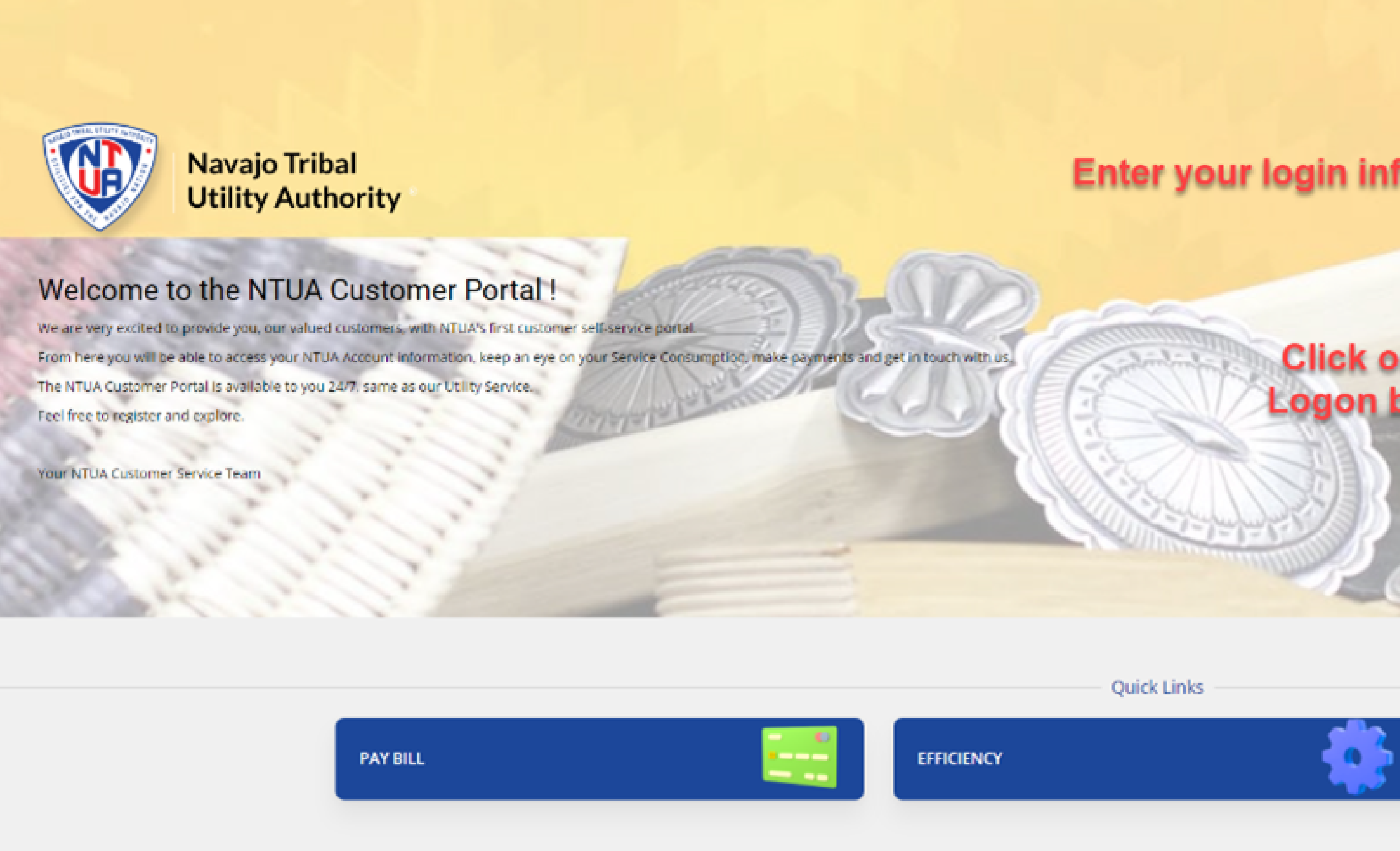 Navajo Tribal Utility Authority CustomerPortaltips