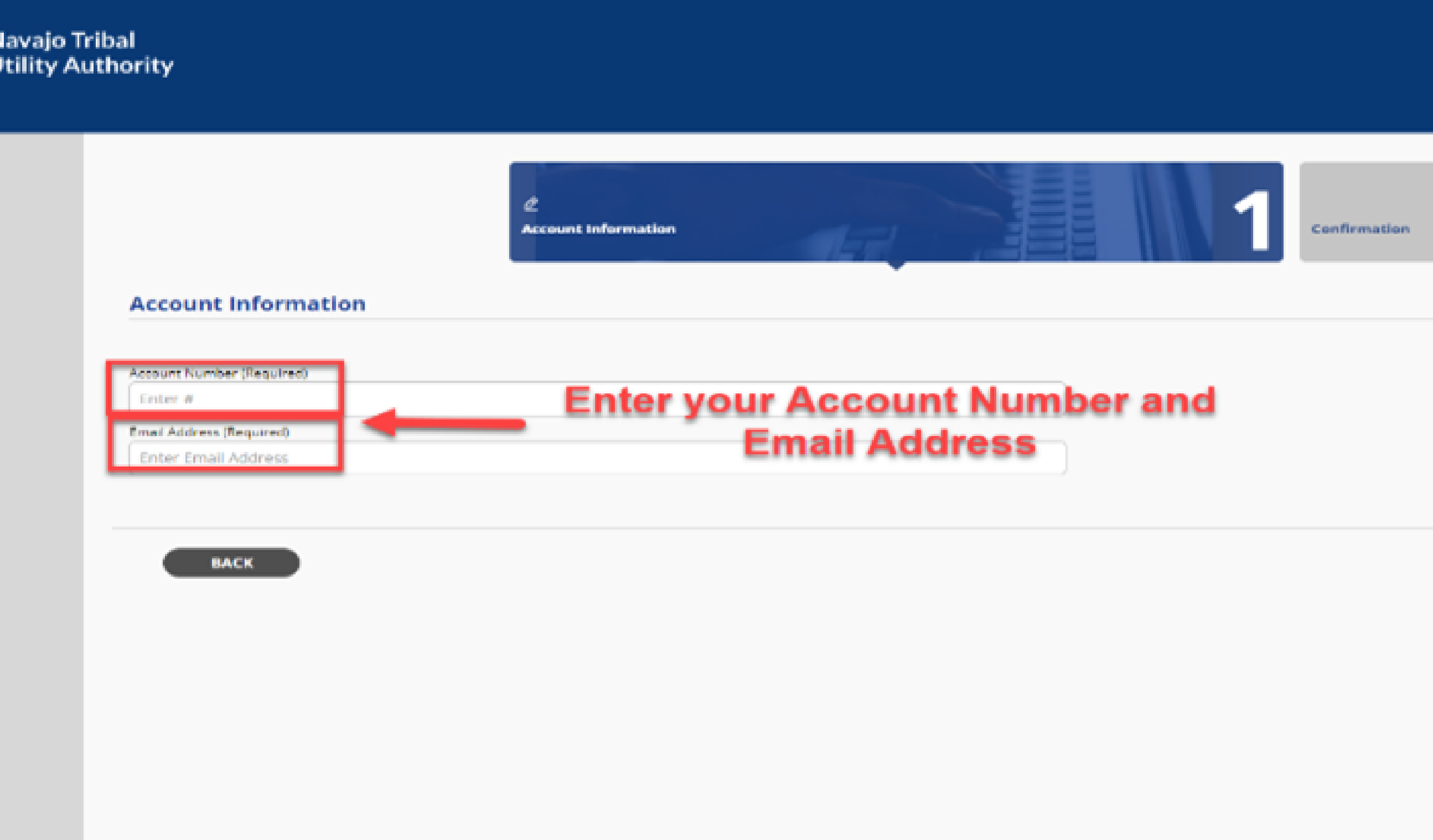 Navajo Tribal Utility Authority CustomerPortaltipsNTUA
