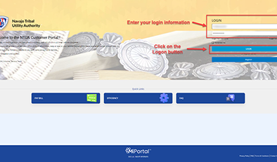 Navajo Tribal Utility Authority CustomerPortaltipsNTUA