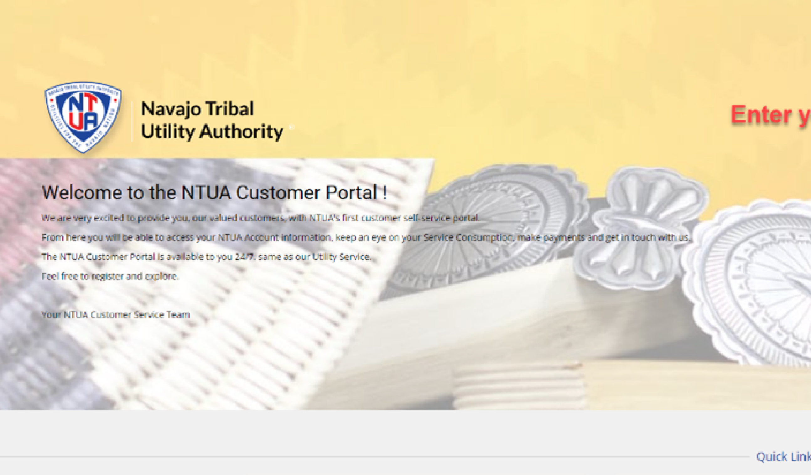 Navajo Tribal Utility Authority CustomerPortaltipsNTUA