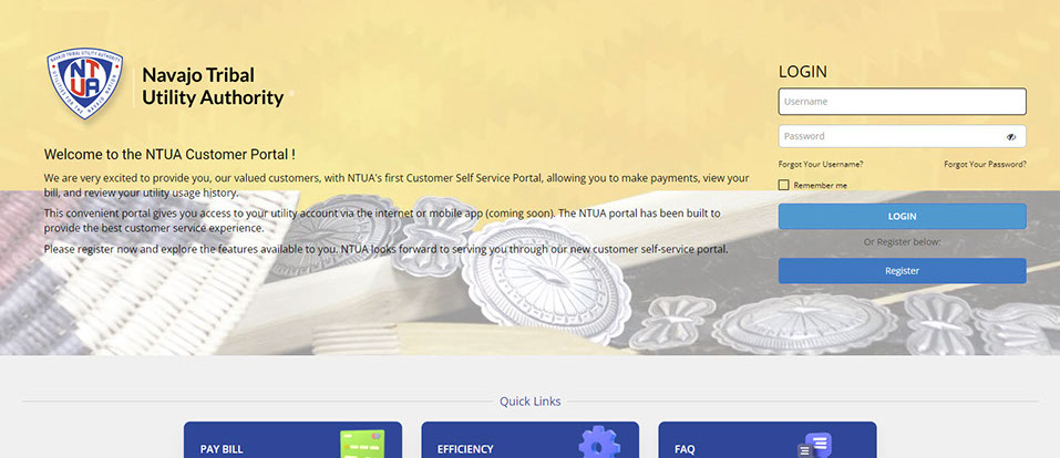 Navajo Tribal Utility Authority CustomerPortaltips