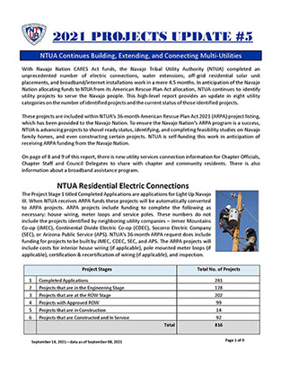 Navajo Tribal Utility Authority ARPA UpdatesNTUA
