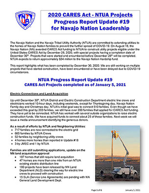 Navajo Tribal Utility Authority CARESProgressReportNTUA